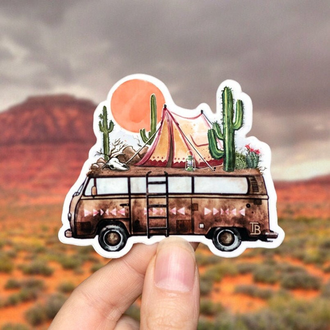 DESERT VAN // Weatherproof Outdoor & Vanlife Sticker // Vinyl 3 ...