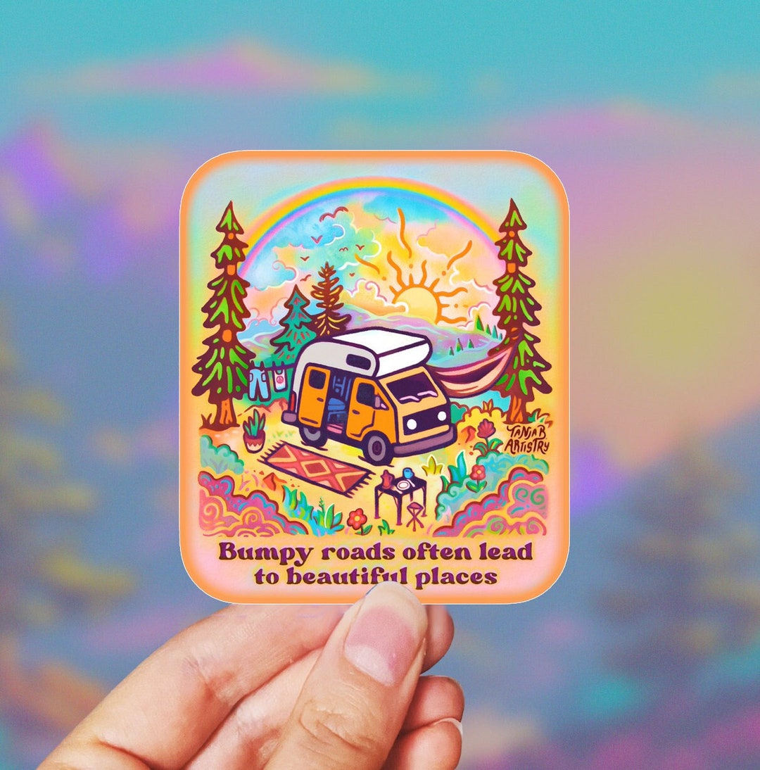 BUMPY ROADS // Weatherproof Outdoor & Vanlife Sticker // Vinyl 3 ...