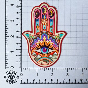 HAMSA HAND // Weatherproof Outdoor Sticker // Vinyl 4" - Nature ...