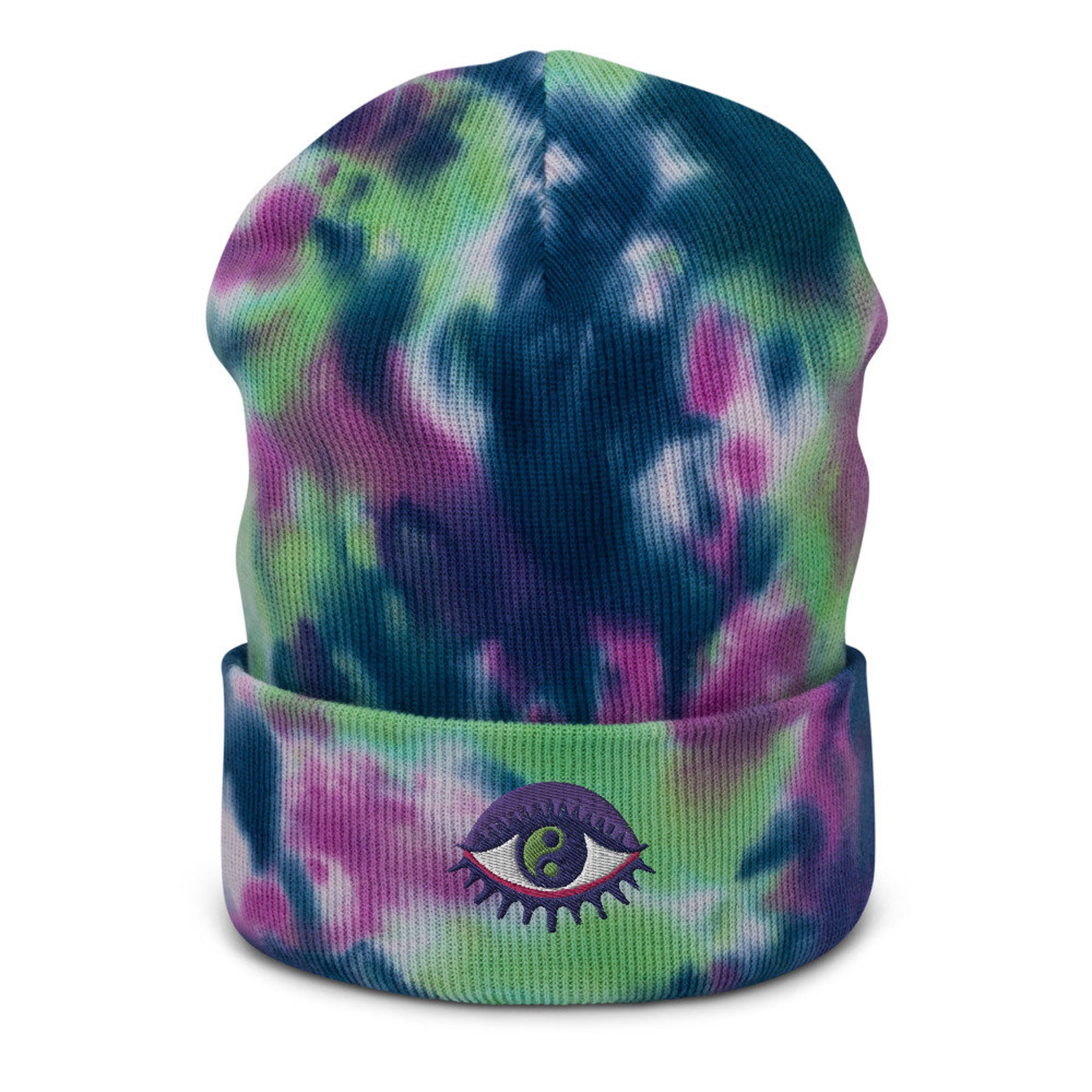 Third Eye // Tie Die Beanie Trippy Witchy & Vibrant - Etsy