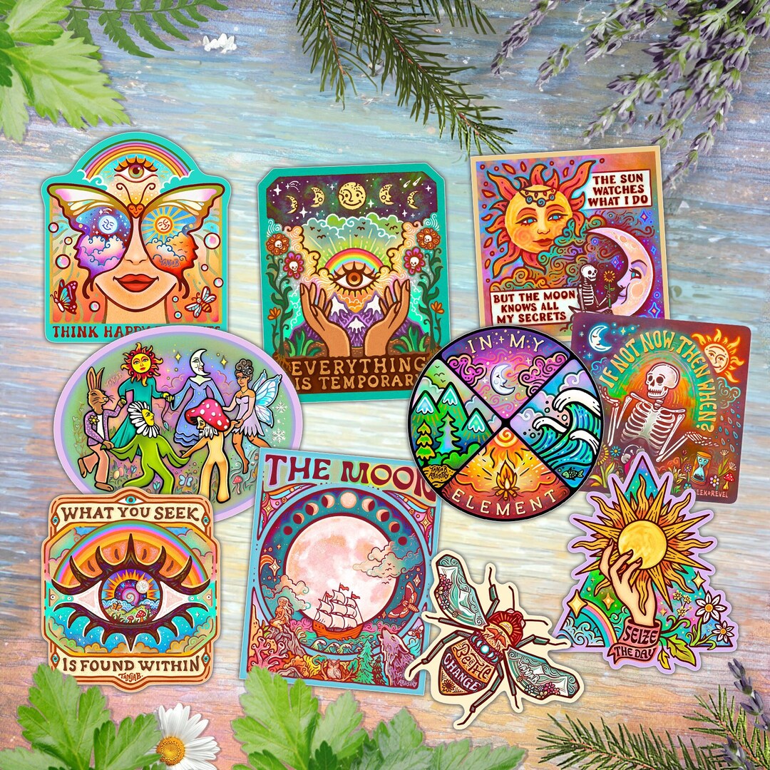 Sticker Pack of 10 // WITCHY Sticker Bundle // Vinyl 3 Magical ...