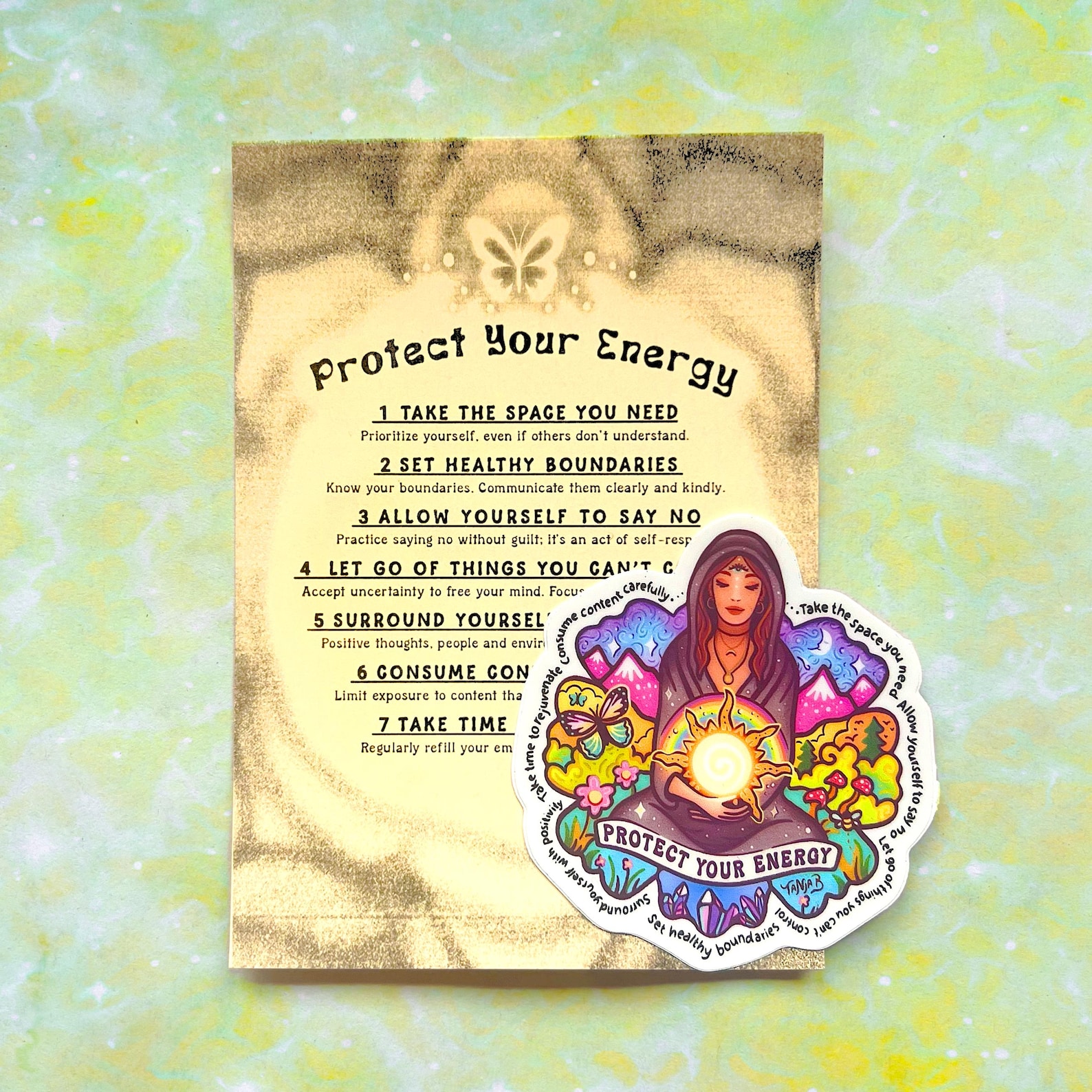 Protect Your Energy // Inner Light Guide + Sticker // Spiritual ...