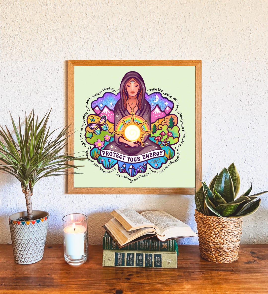 PROTECT YOUR ENERGY // Self Love Art Print - Mindfulness, Guidance ...