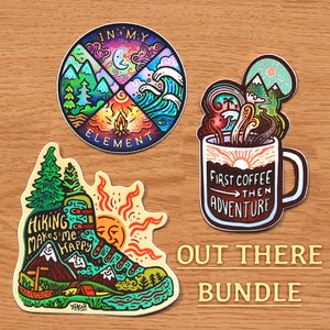 HIKING MAKES Me HAPPY // Weatherproof Outdoor Sticker // Vinyl - Etsy