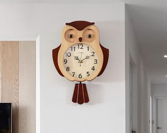 Wooden Owl Clock | Etsy