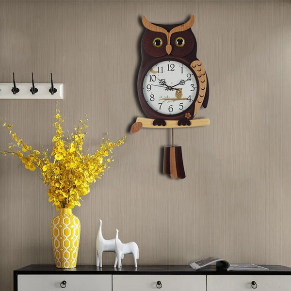 Wooden Owl Clock - Etsy