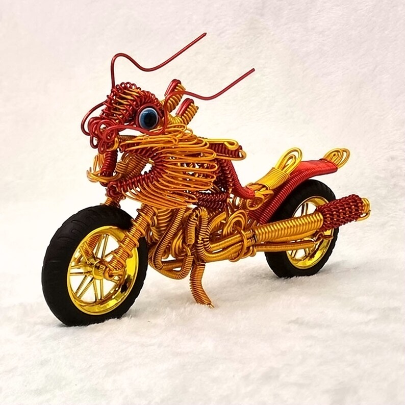 Modern Metal Motorcycle Figurines Ornament Wire Art - Etsy