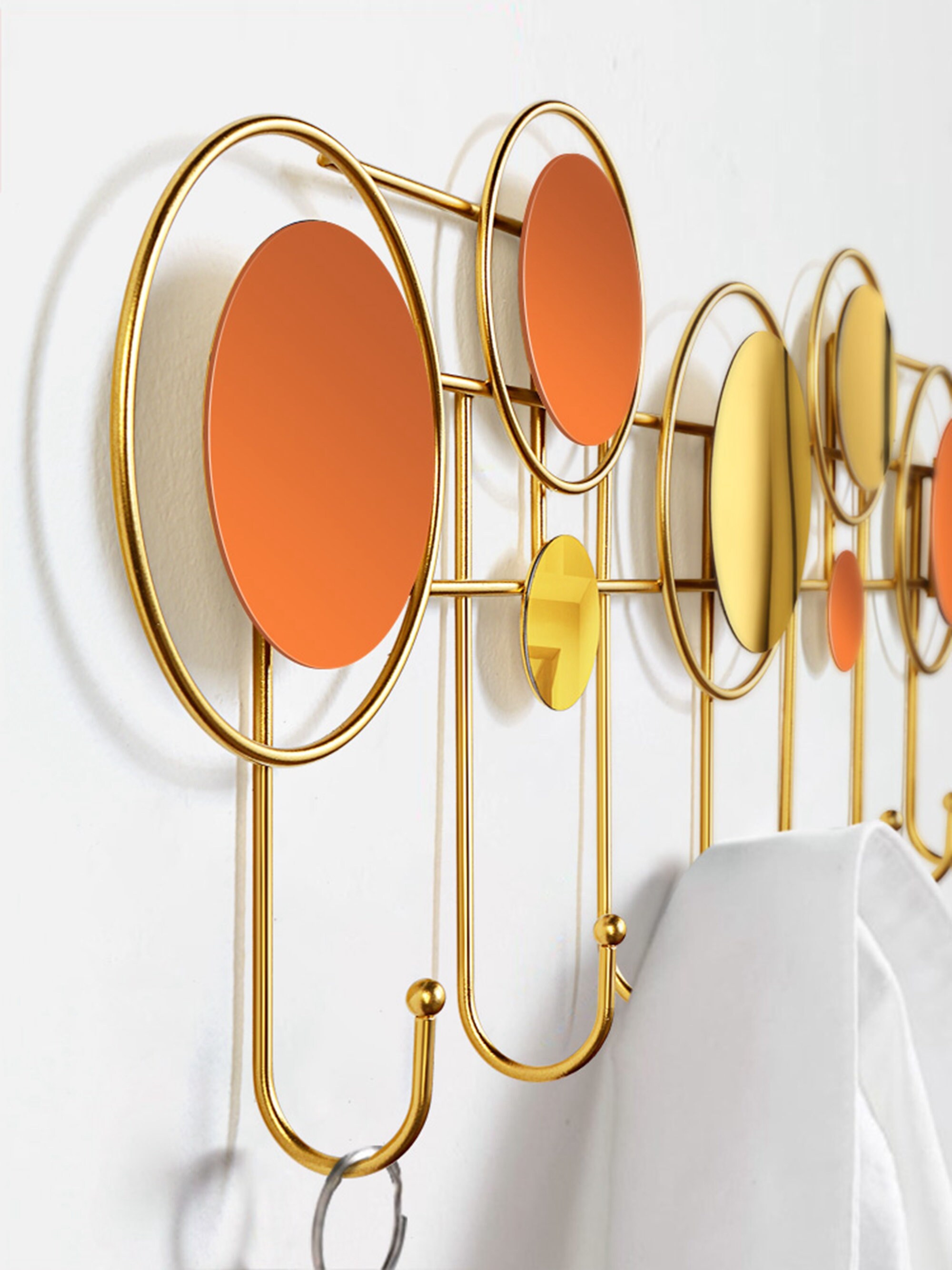 Modern Entryway Metal Coat Rack Wall Mount Mid Century Gold - Etsy