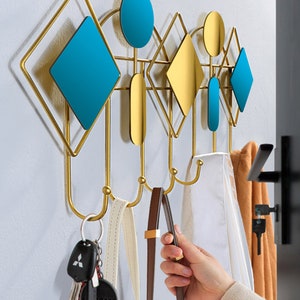 Mid Century Modern Wall Mounted Coat Hooks Rack, Perfect for Entryway ...