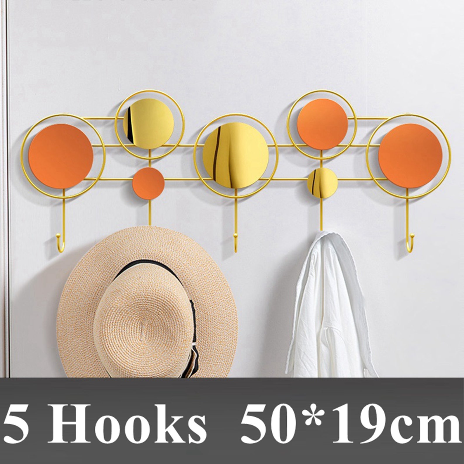 Modern Entryway Metal Coat Rack Wall Mount Mid Century Gold - Etsy