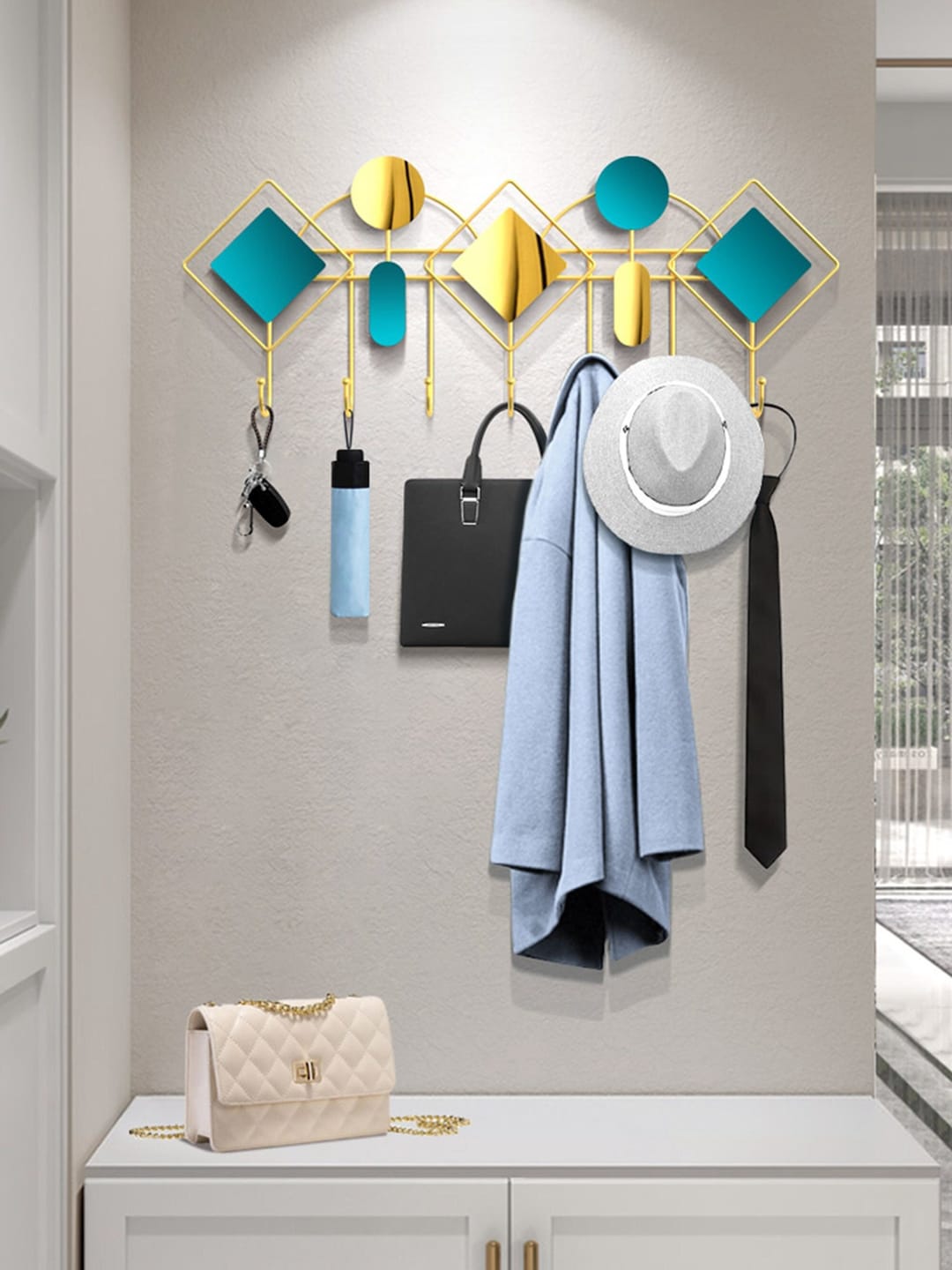 Mid Century Modern Wall Mounted Coat Hooks Rack, Perfect for Entryway ...