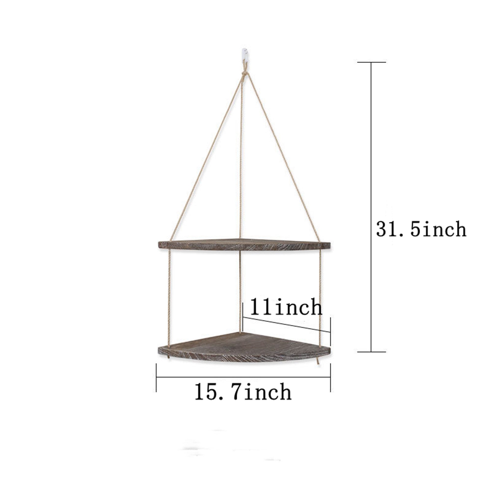 Round Corner Wall Shelf Bathroom Wood Shelves Hanging | Etsy