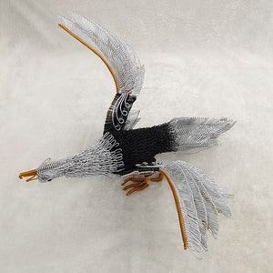 Wire Eagle Statue Sculpture Ornament, Modern Eagle Figurine Gifts, Bird ...