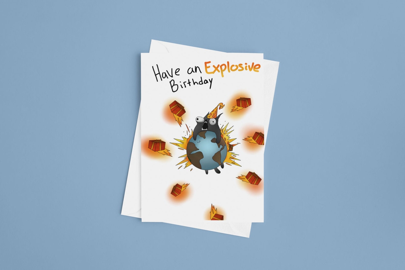 Exploding Kittens Funny Happy Birthday Card - Etsy