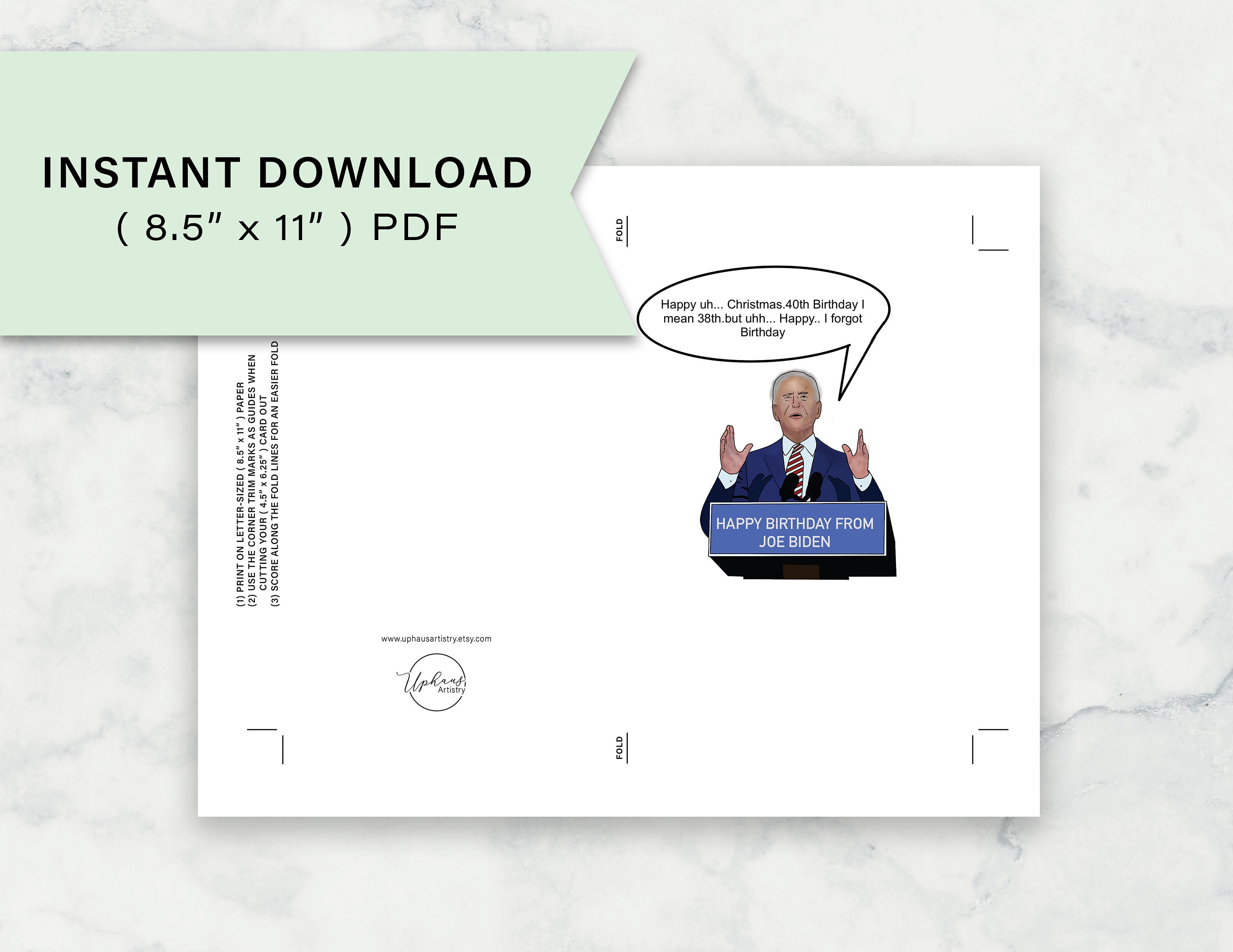 Joe Biden Wishing You a Happy Birthday - Card - Etsy