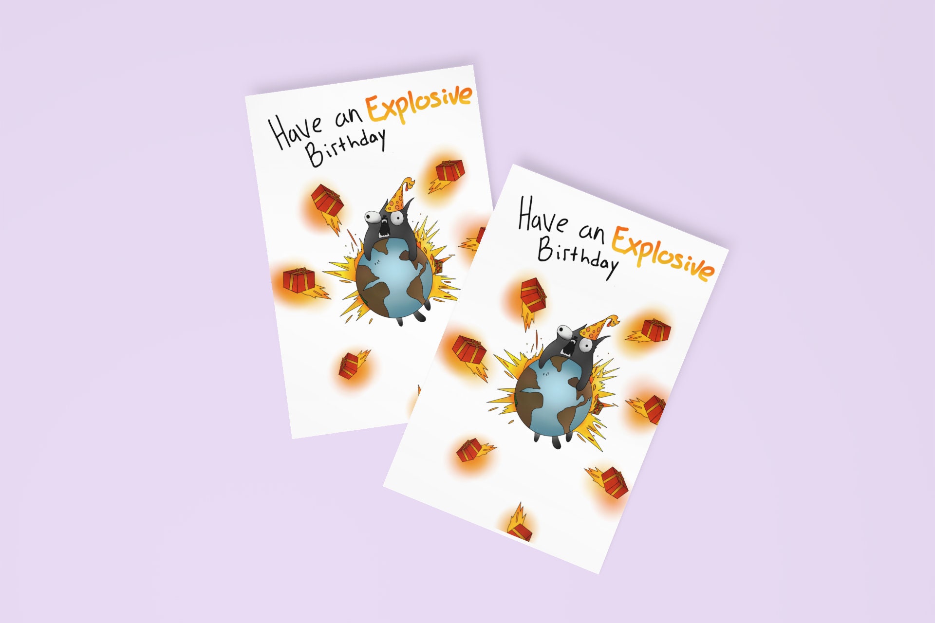 Exploding Kittens Funny Happy Birthday Card - Etsy