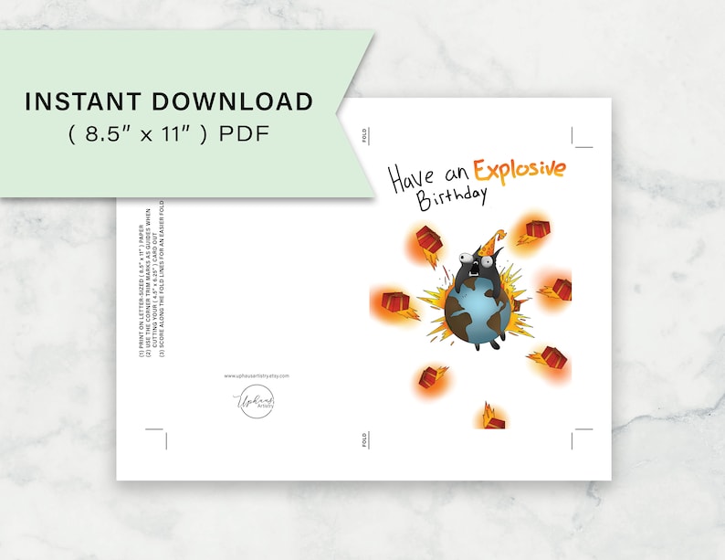 Exploding Kittens Funny Happy Birthday Card - Etsy