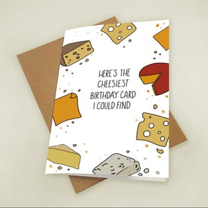 Digital Card - Funny Cheese Pun Birthday Card - Hand-drawn Digital File ...