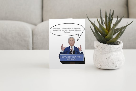Joe Biden Wishing You a Happy Birthday Card | Etsy