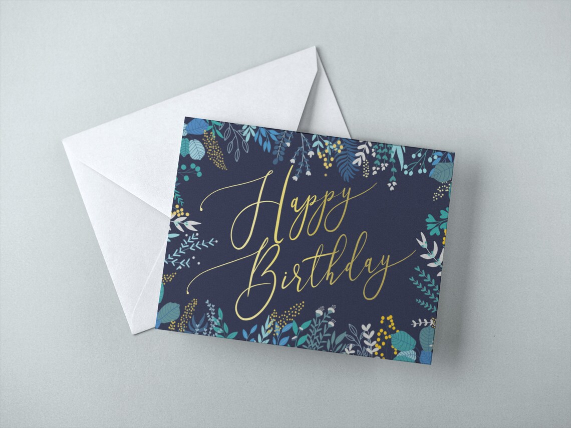 Fancy Floral Happy Birthday Card - Etsy
