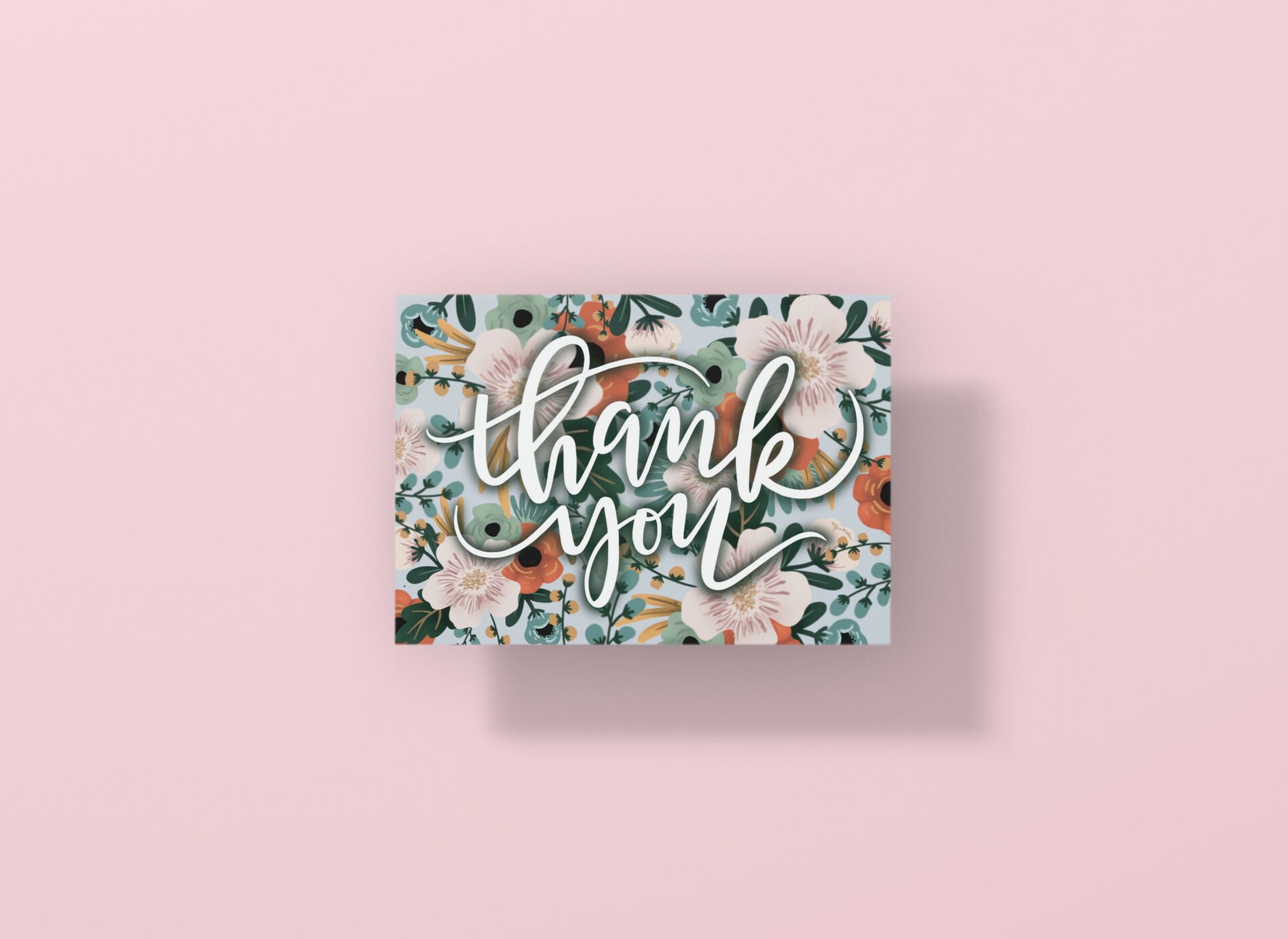 Fancy Floral Thank You - Card - Etsy