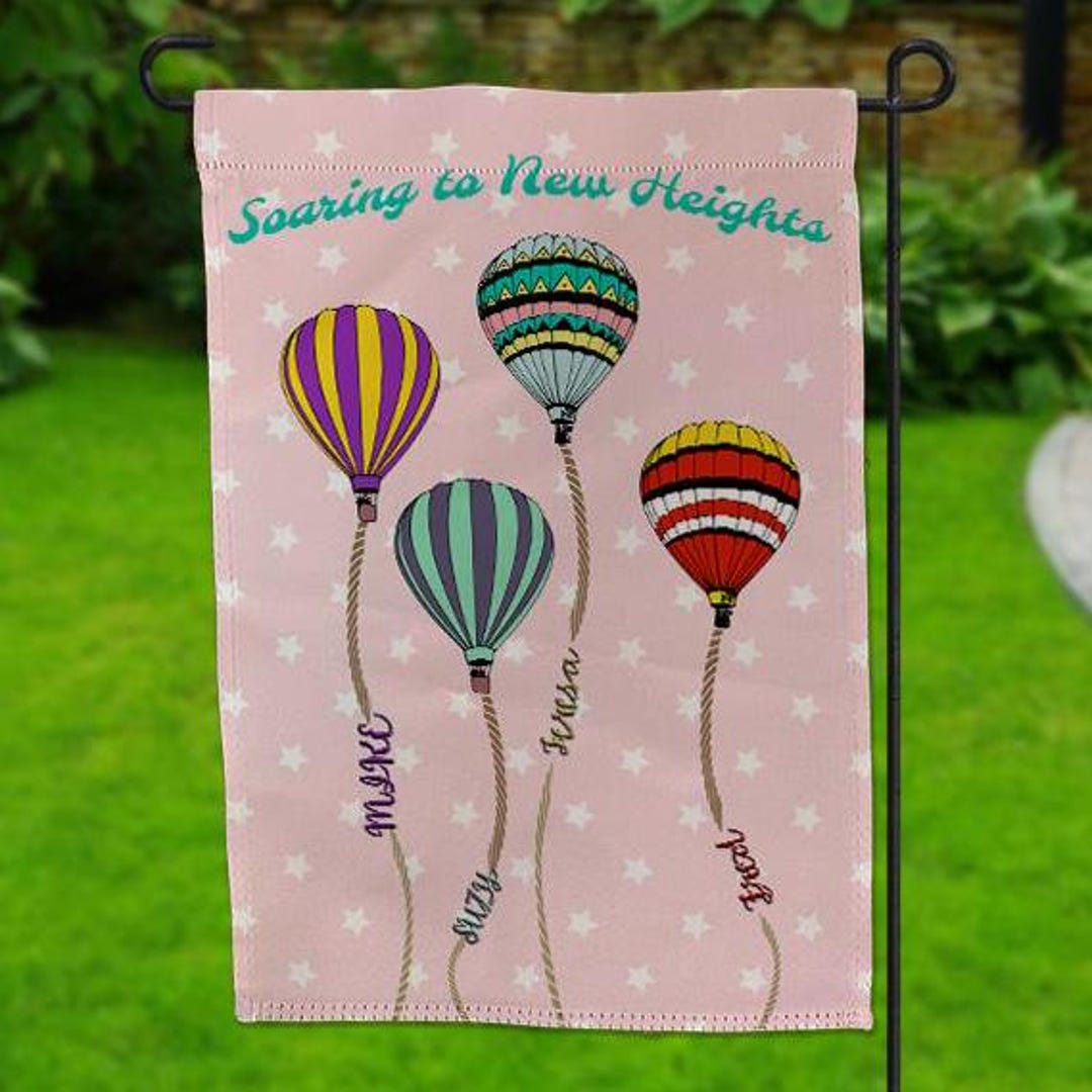 Digital File Balloon Soar Name Garden Flag Sublimation Template - Etsy