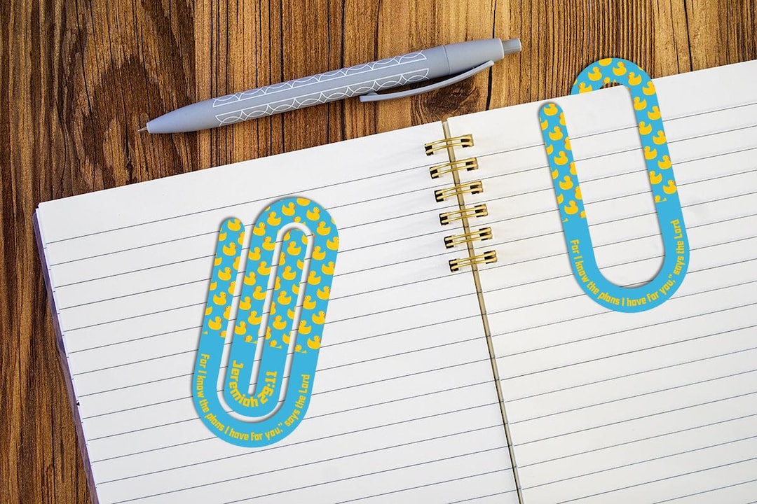 Digital File Blue Rubber Duck Paper Clip Sublimation Template - Etsy