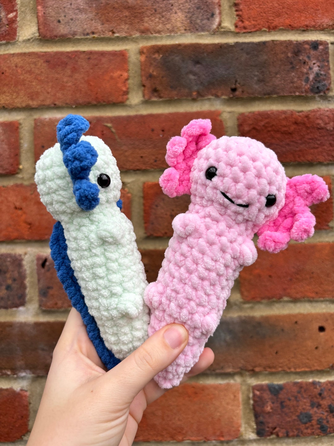 Adorable Axolotl Crochet Teddy Pink or Blue - Etsy