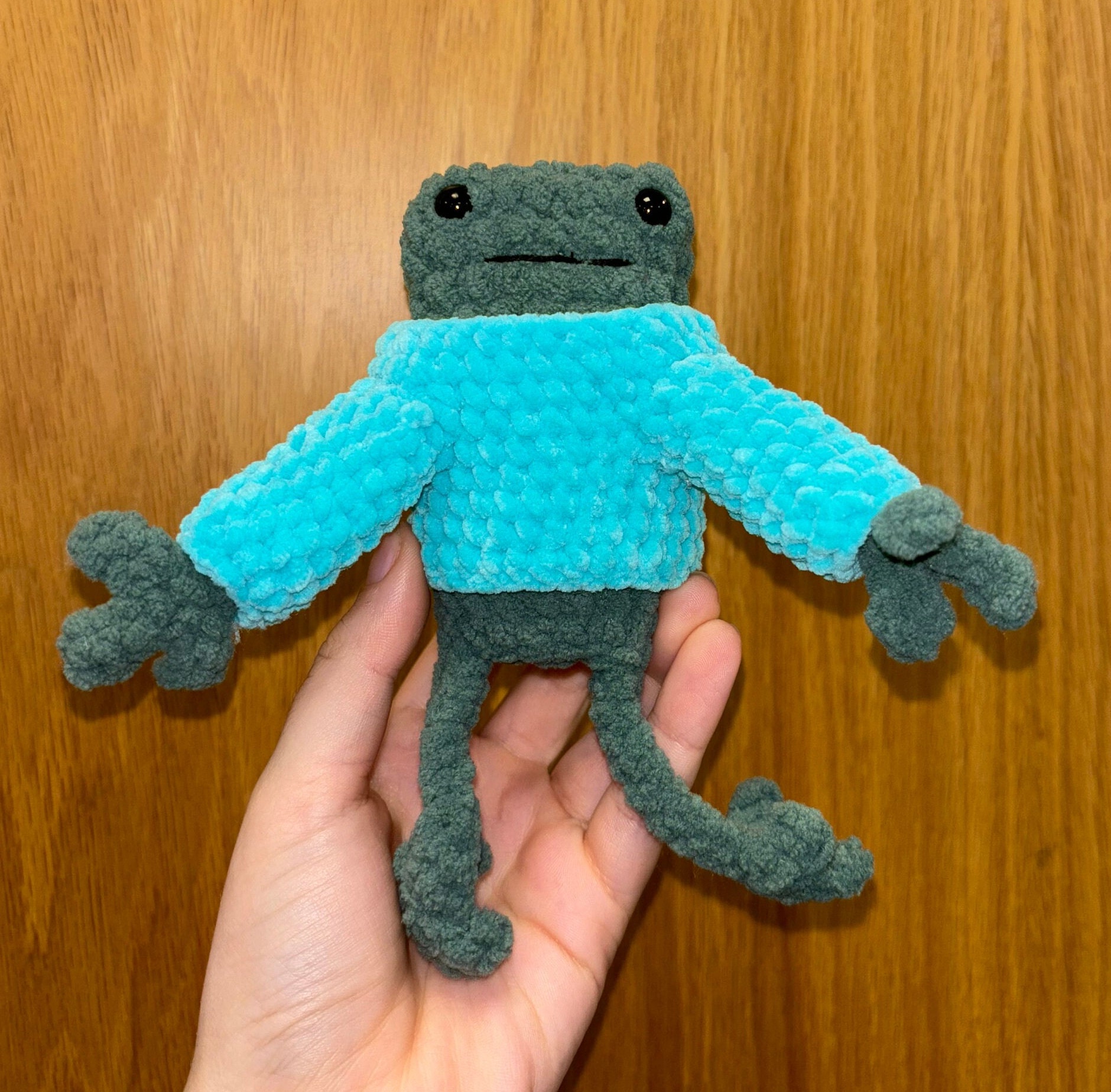 Crochet Frog Pattern With Jumper, No Sew (PDF Download) - Etsy