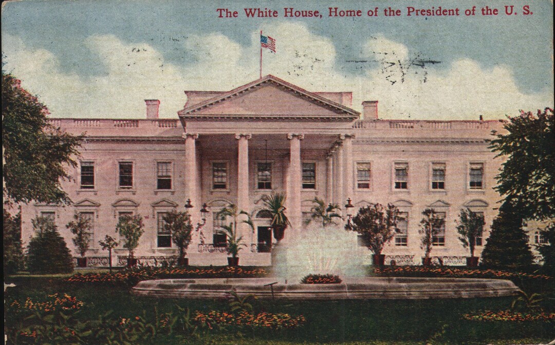 Vintage Pre-linen Postcard White House Washington DC 1910s - Etsy