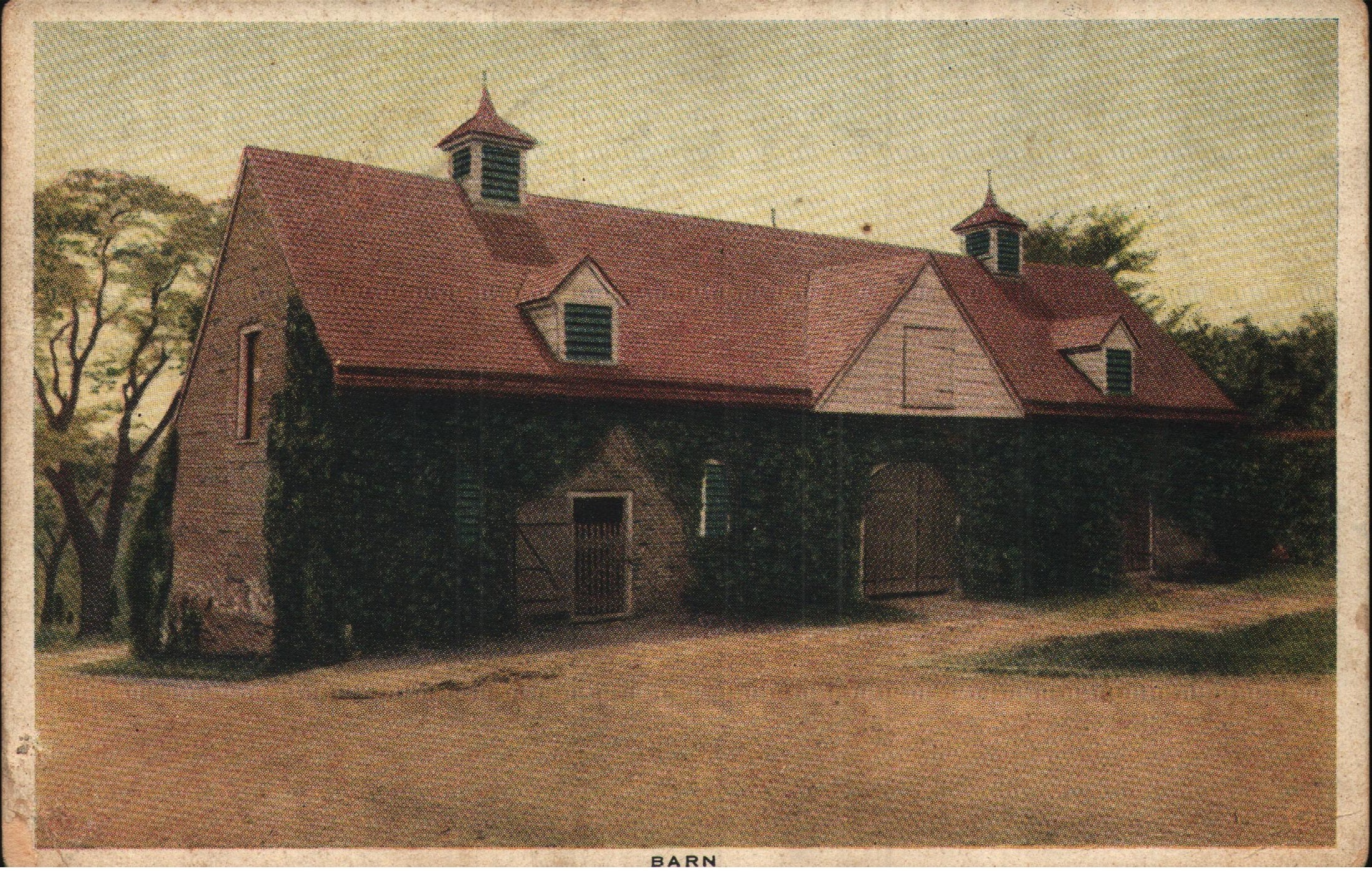Vintage Pre-linen Postcard Barn Mount Vernon Virginia 1920 - Etsy