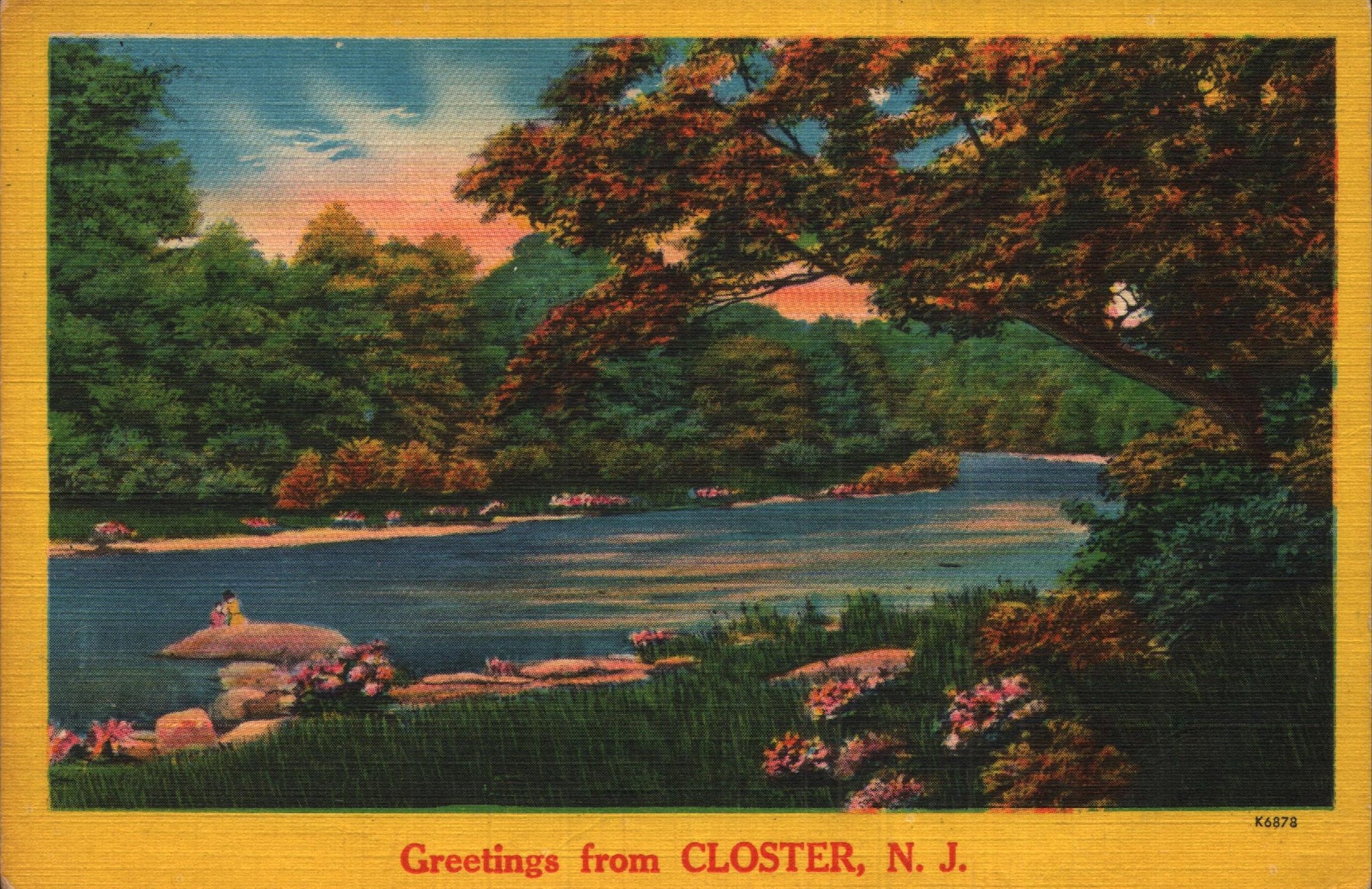 Vintage Linen Postcard Greetings From Closter New Jersey 1940s - Etsy ...