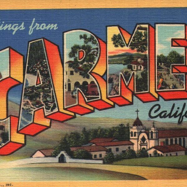 Big Letter Postcards - Etsy