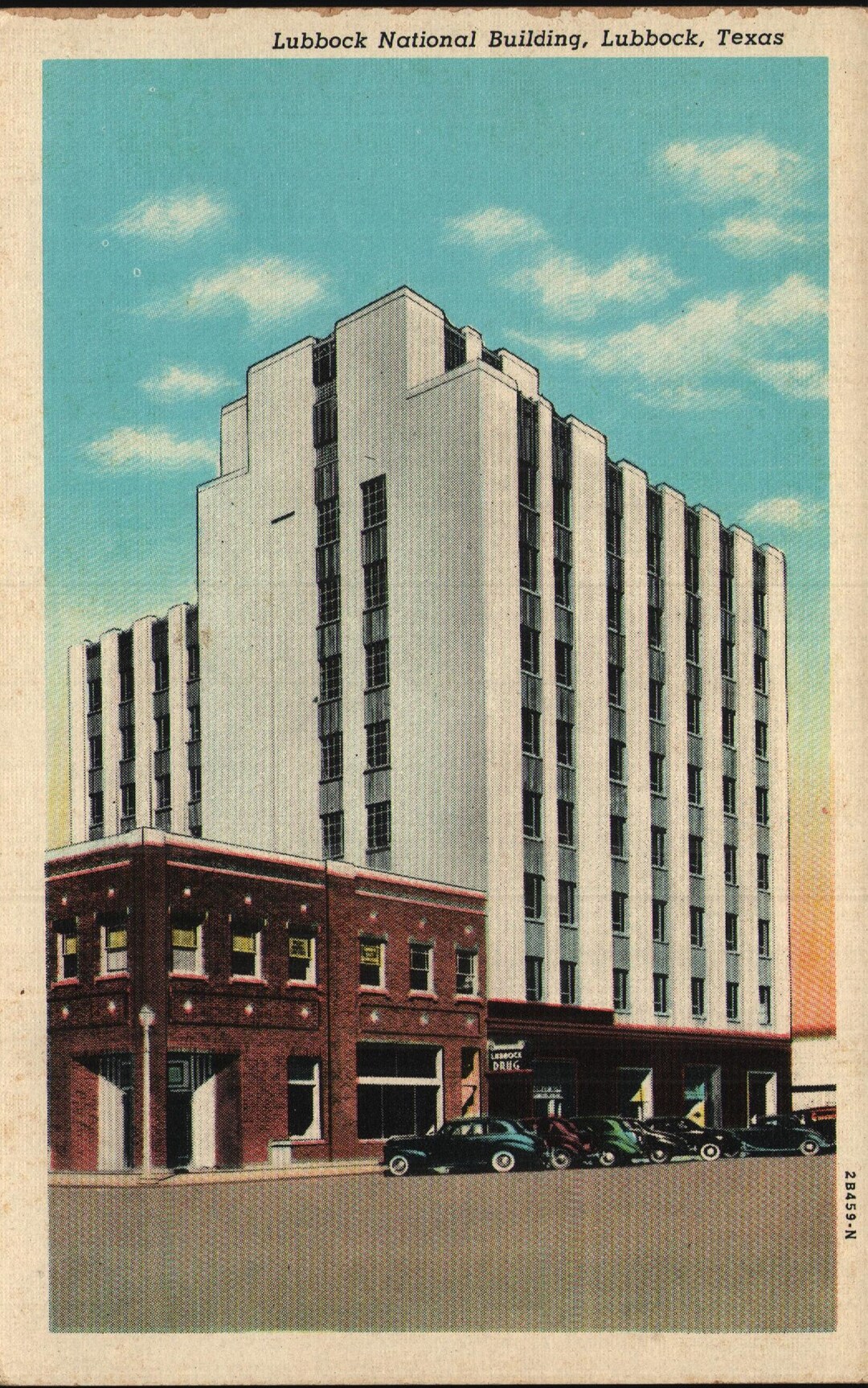 Vintage Early Linen Postcard Lubbock National Building Lubbock Texas ...