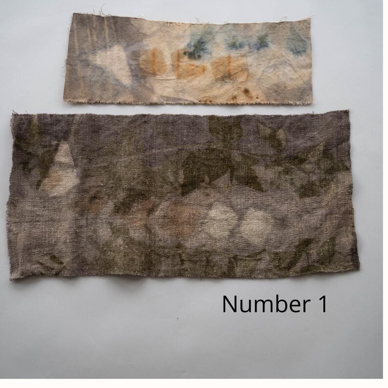 Linen Fabric Scraps Plant Dyed Squares Zero Waste Earthy Offcuts Bundle ...