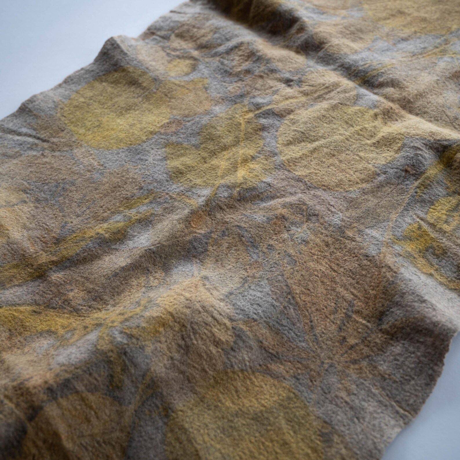 Felted Wool Fabric Scrap Natural Hand Dyed With Plants Handmade Felt ...