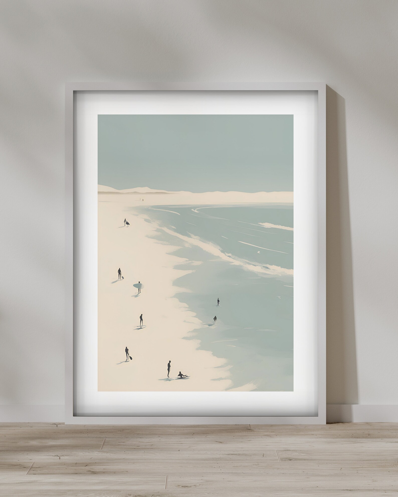 Swimmers Minimalist Artwork Swimming Pool Art Blue Aesthetic Poster ...