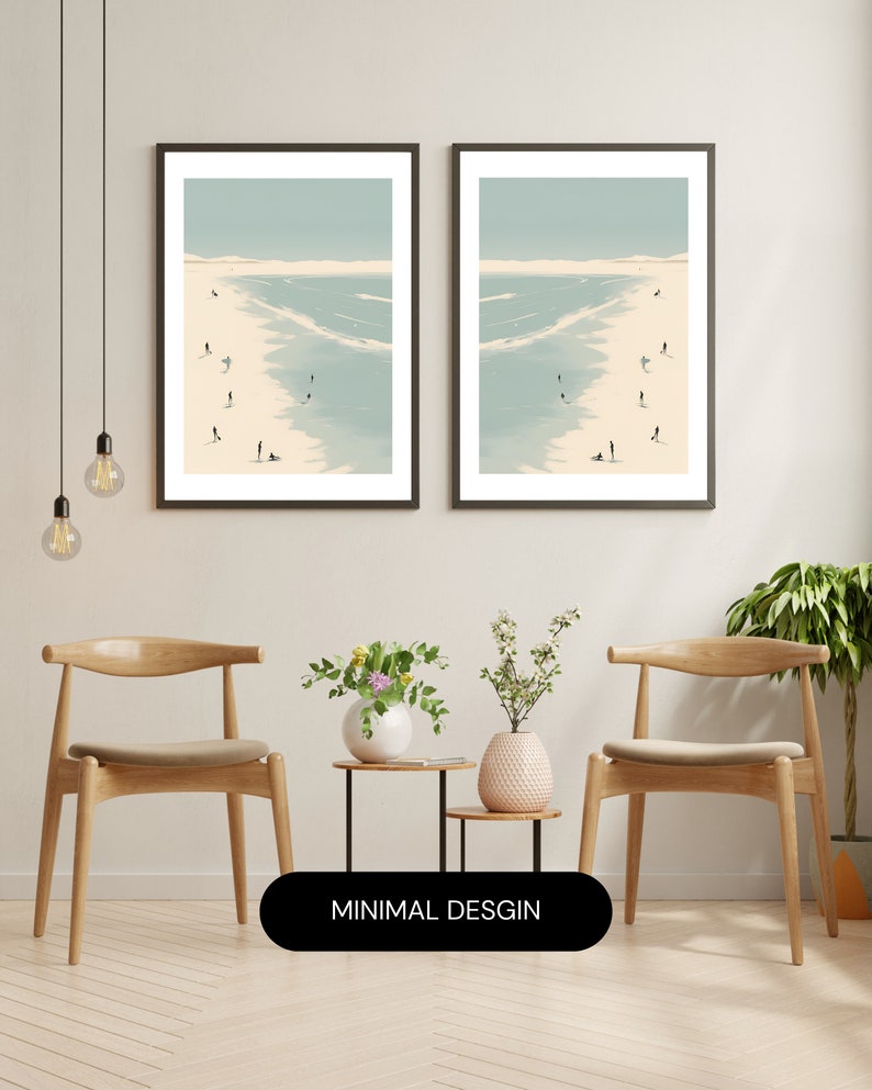 Swimmers Minimalist Artwork Swimming Pool Art Blue Aesthetic Poster ...