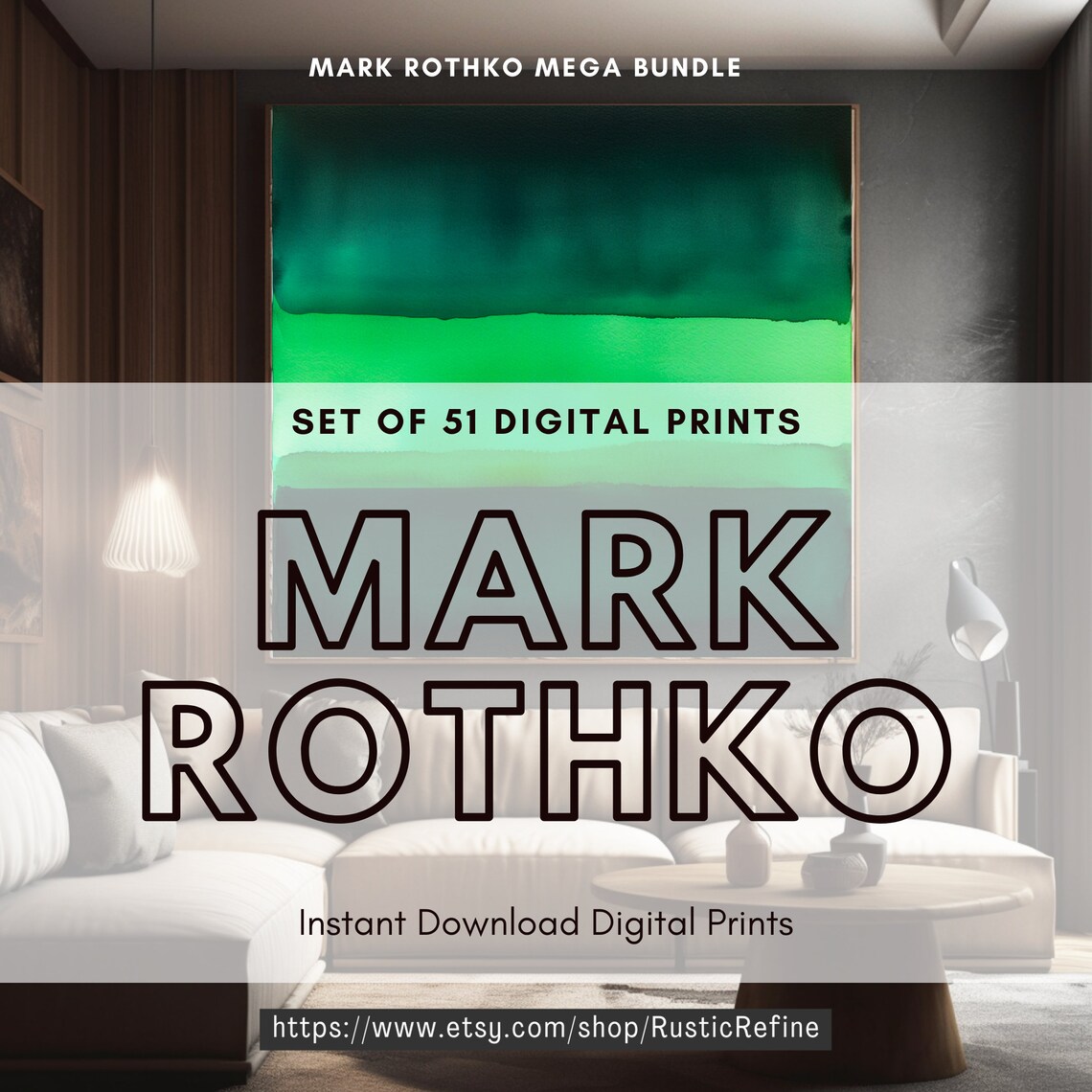 MEGA Bundle Wall Art, Set of 51 Digital Prints, Rothko Inspired ...