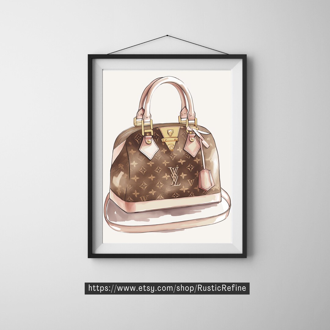 Handbag Illustration (2), Digital Print in Watercolor Style, Instant ...