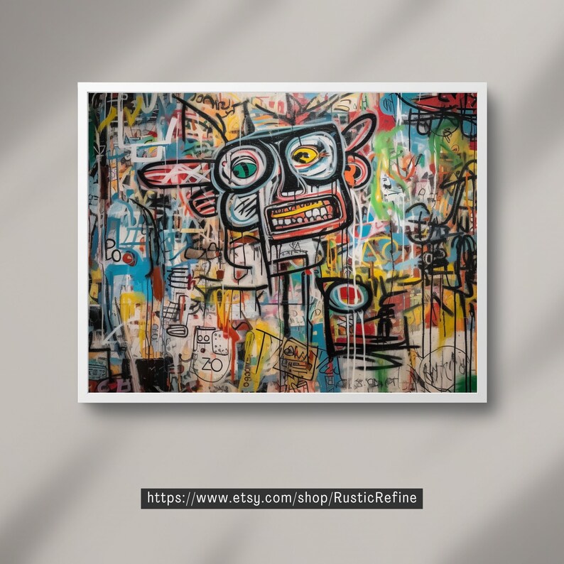 Urban Graffiti Printable Wall Art, Jean Michel Basquiat, Basquiat ...