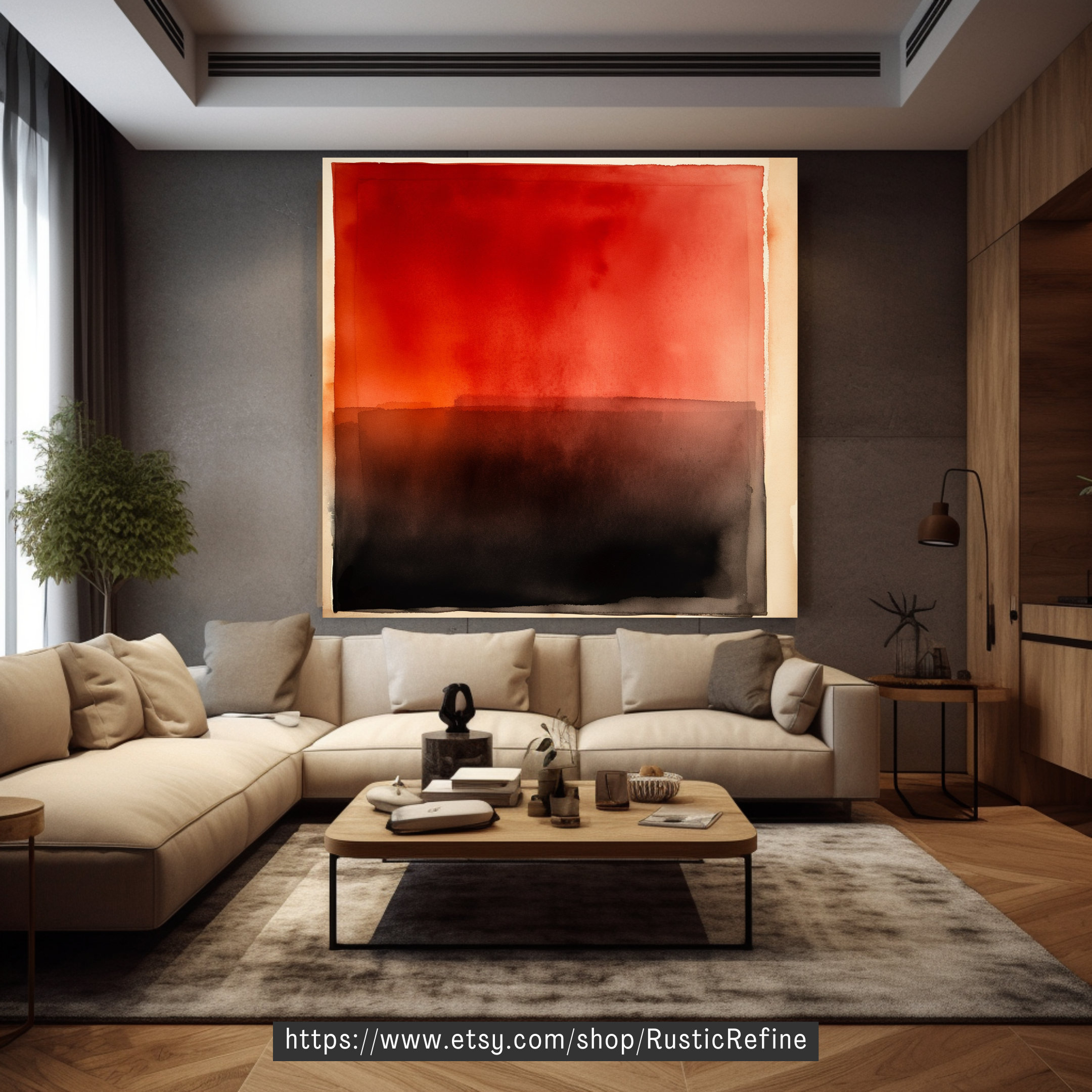 Rothko Inspired Printable Wall Art, Abstract Canvas Wall Art, Mark ...