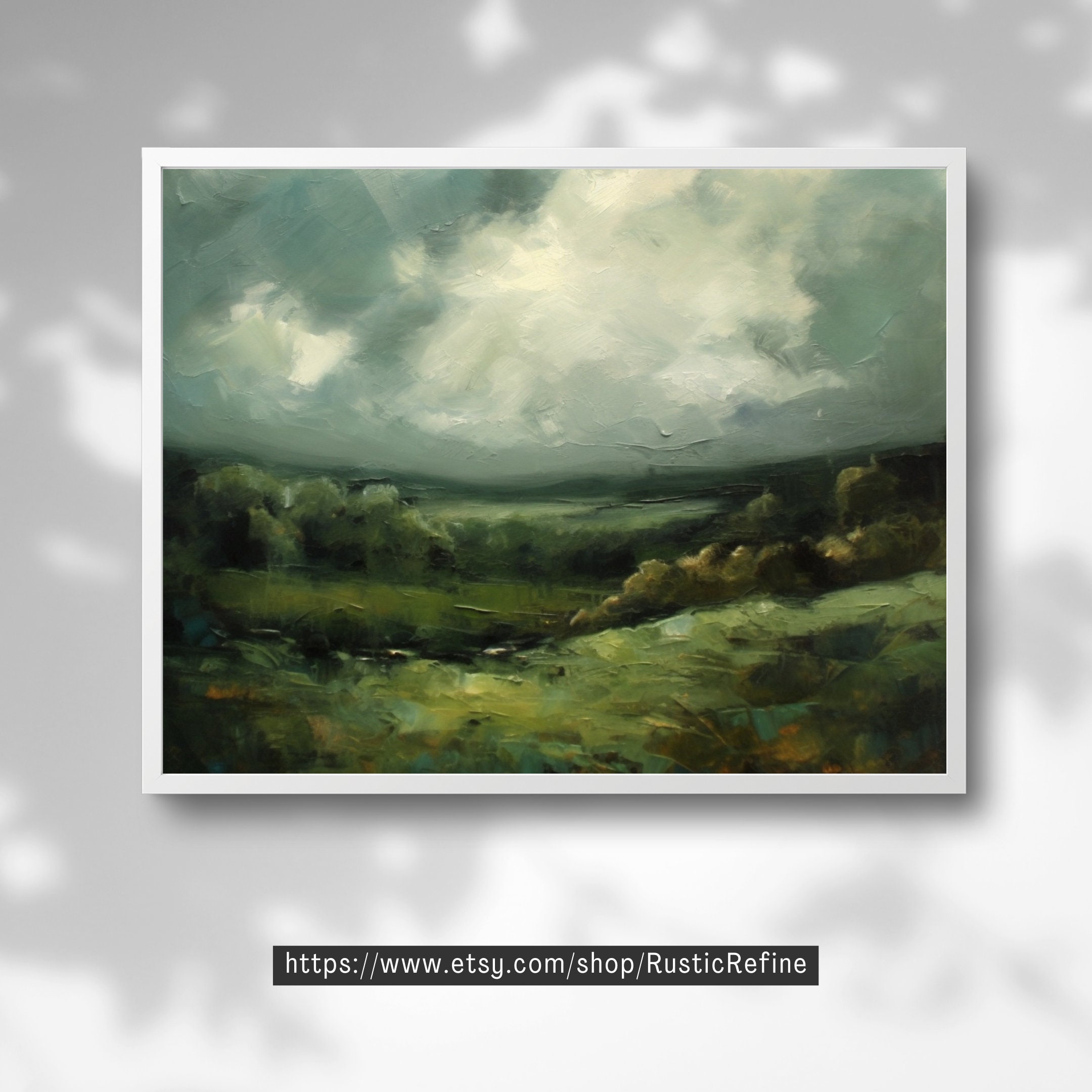 Muted Tonal Print I Soft Green Landscape I Muted Green Print I - Etsy
