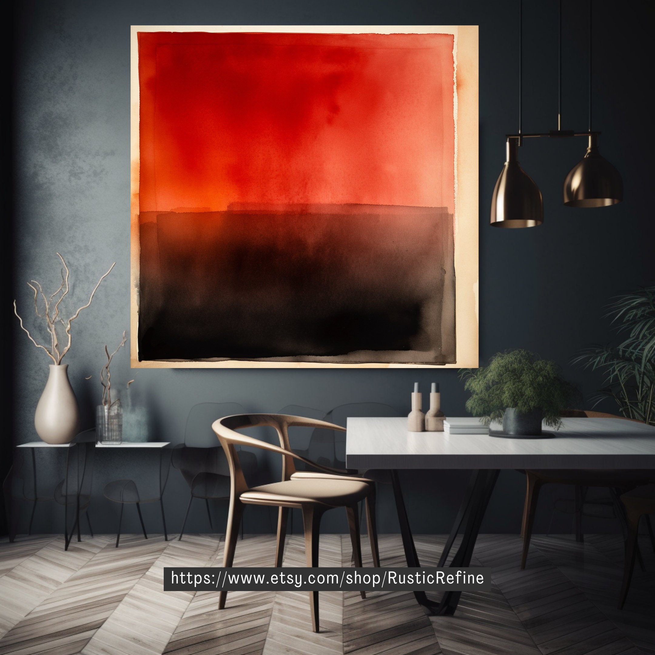 Rothko Inspired Printable Wall Art, Abstract Canvas Wall Art, Mark ...