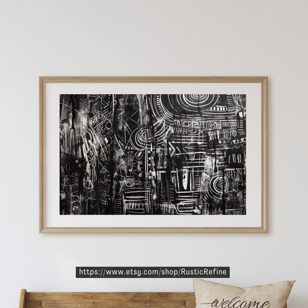Abstract Tribal Printable Art, Back and White, Modern Tribal Print ...