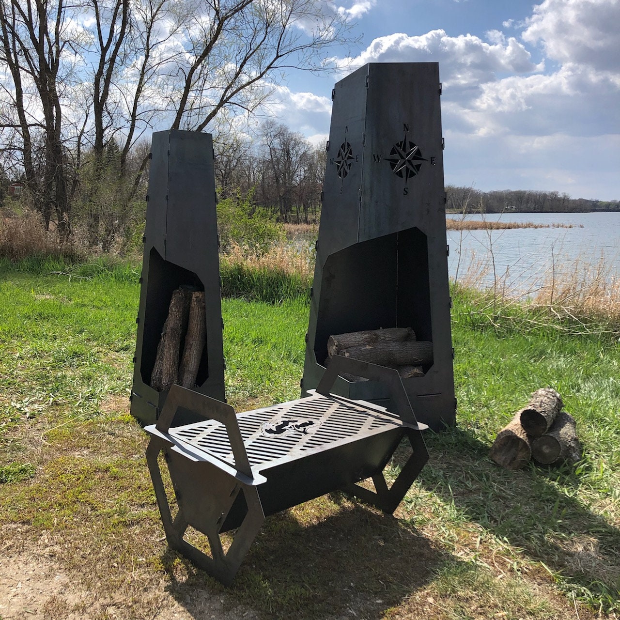 Unique wood burning custom fire pit. Perfect for great outdoor | Etsy