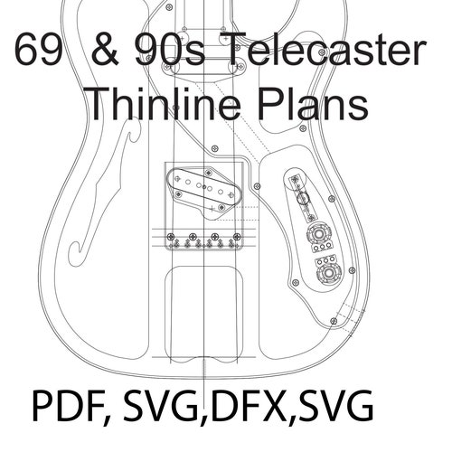 Telecaster Thinline Electric Guitar PLANS to Make This Guitar - Etsy
