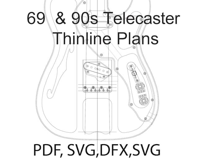 Telecaster Thinline Electric Guitar PLANS to Make This Guitar - Digital ...