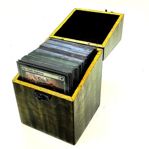 Wood MTG Deck Box With Black Hardware Handcrafted Magic: the Gathering ...