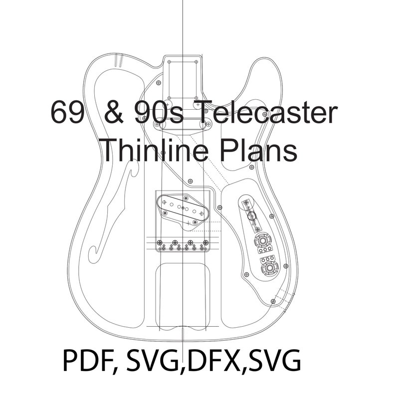 Telecaster Thinline Electric Guitar PLANS to Make This Guitar - Digital ...